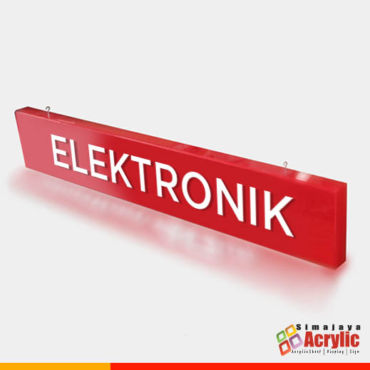 Sign Gantung Acrylic - Pusat Display Acrylic